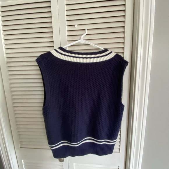 YesStyle | Sweaters | Soft Navy White Knit Sweater Vest | Poshmark